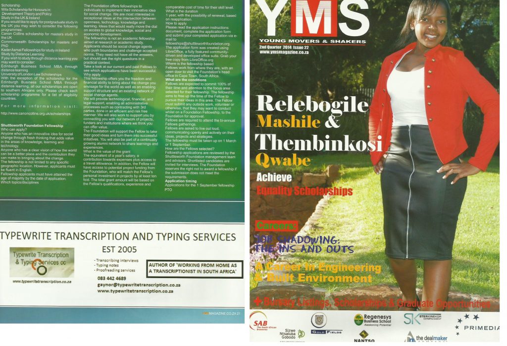 YMS Ad - Typewrite Transcription and Editing Services